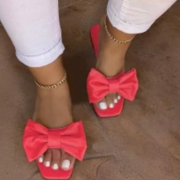 Unapologetic Slay | Shoes | Bow Slides | Poshmark